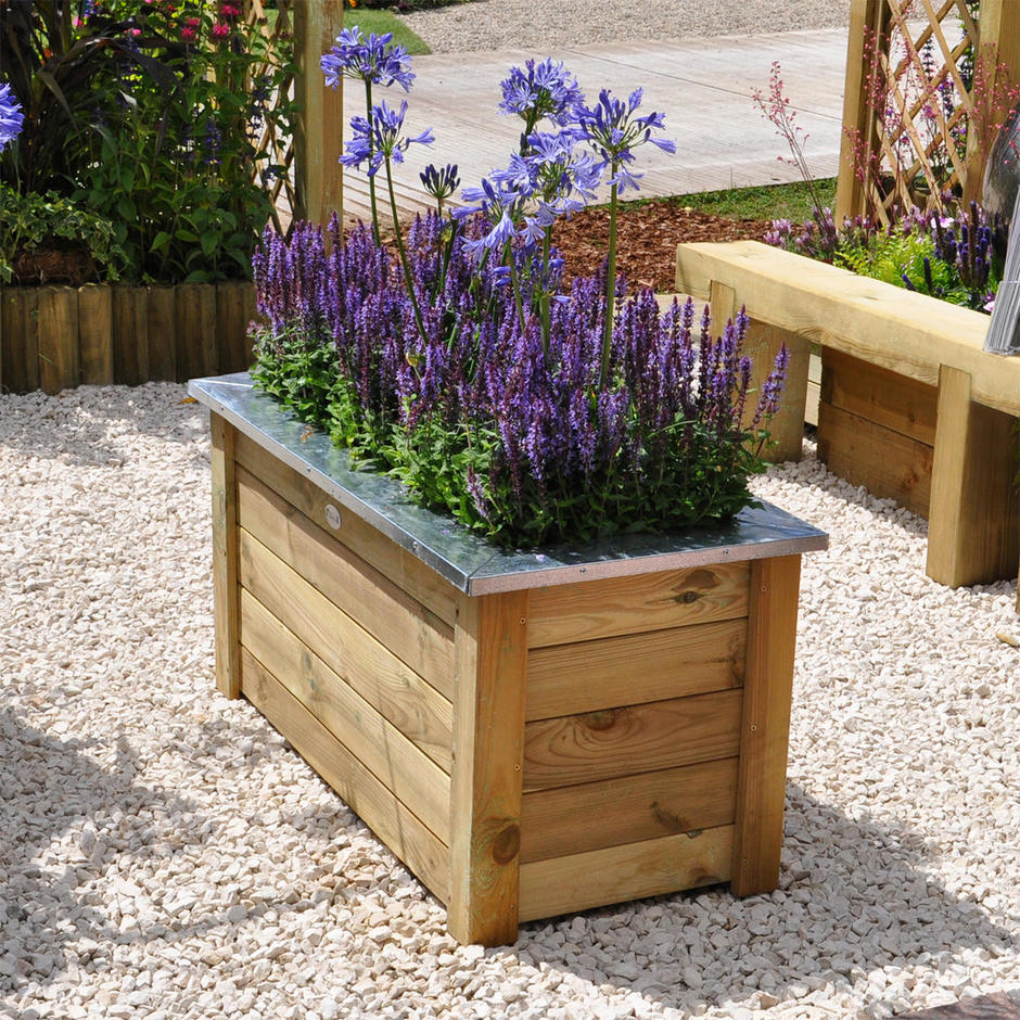 Buy Cambridge Low Wooden Planters by Forest Garden — The Worm that ...