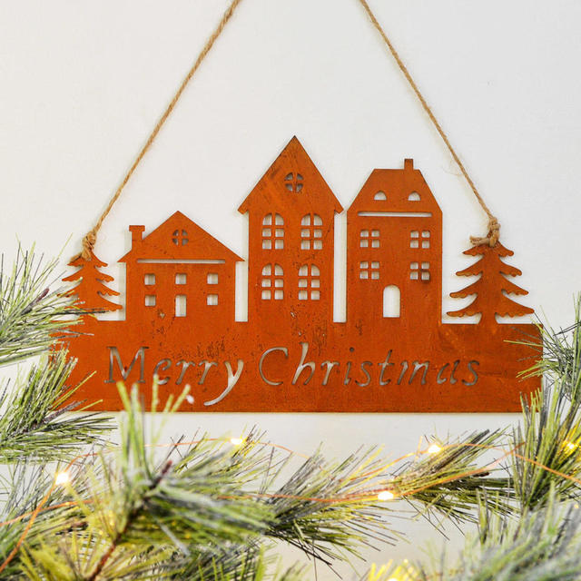 Buy Hanging Metal Merry Christmas Decoration — The Worm that Turned - revitalising your outdoor ...