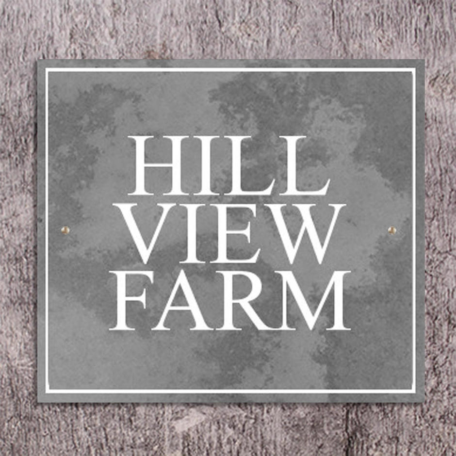 Buy Smooth Slate Three Line House Signs — The Worm that Turned ...