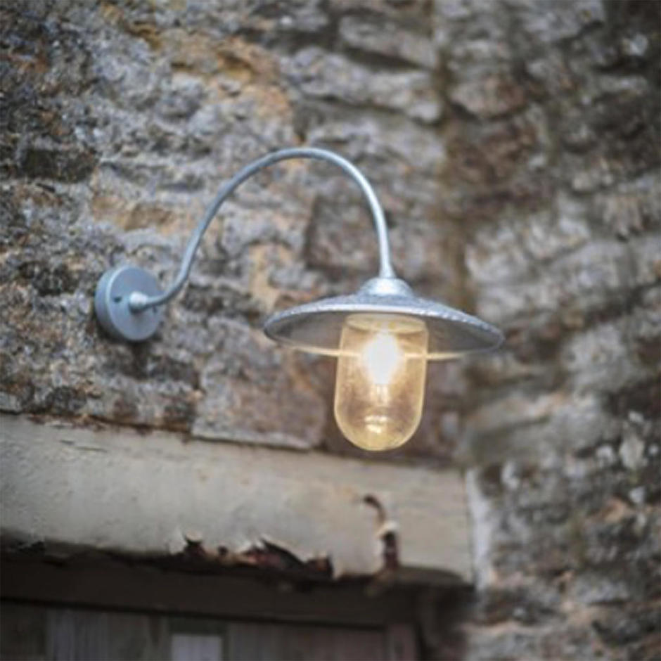 Buy Outdoor St Ives Arched Swan Neck Wall Light — The Worm that Turned ...
